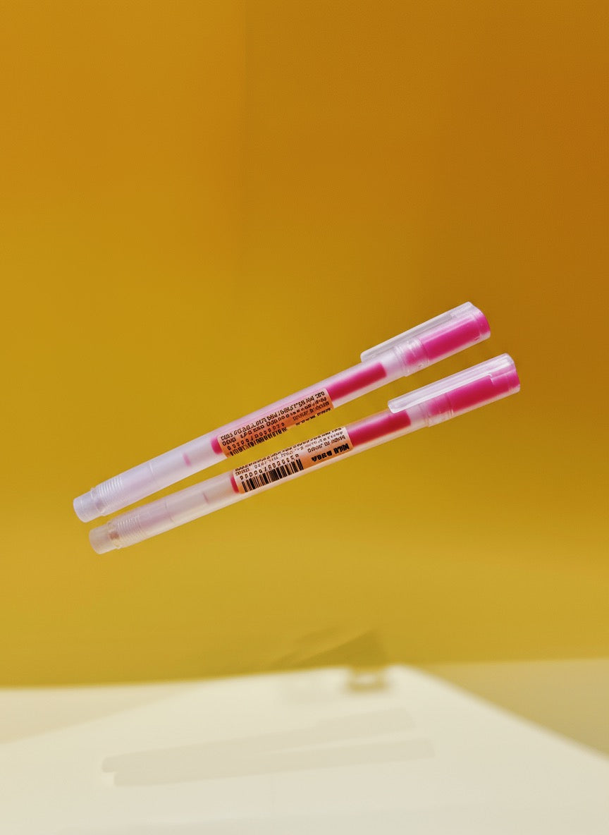 Red Muji Pen – Lotus & Sakura